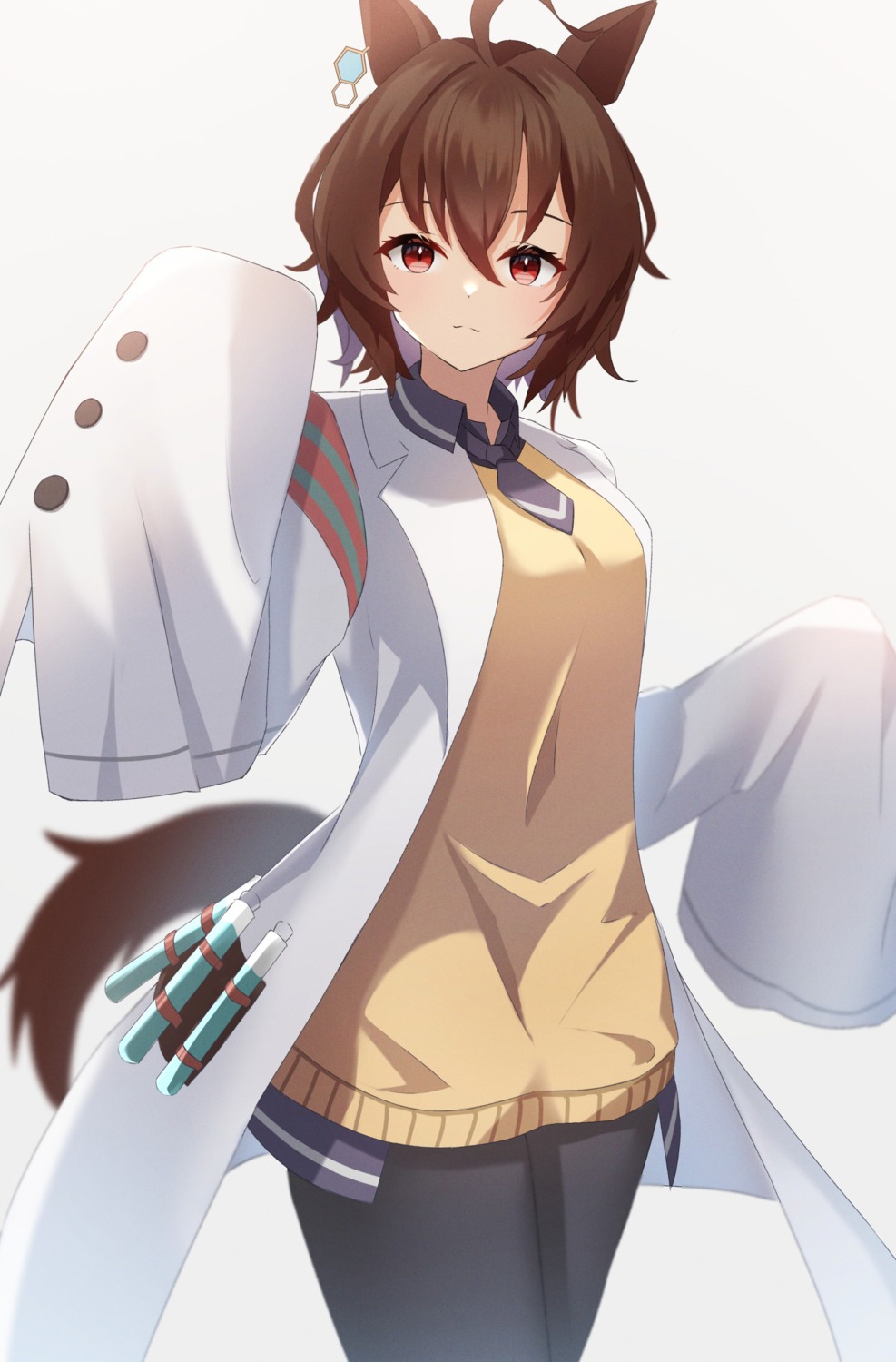 uma musume pretty derby agnes tachyon (umamusume) animal ears pantyhose sweater tagme tail ...